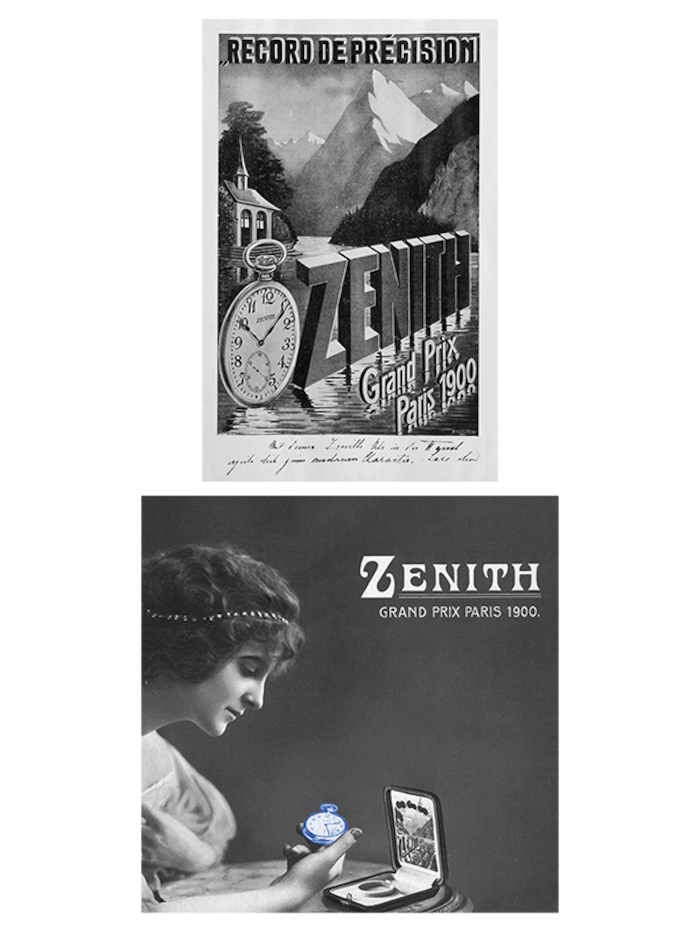 ZENITH illustrated timeline covering the history of the manufacture and ...